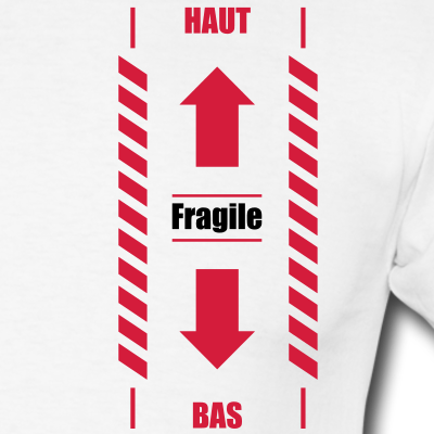 tees personnalises signalisation creer un t-shirt haut bas fragile ...